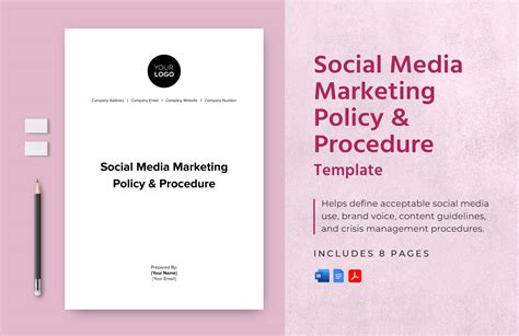 Social Media Marketing Policy Procedure Template In PDF Word Google