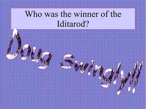 Iditarod Ppt