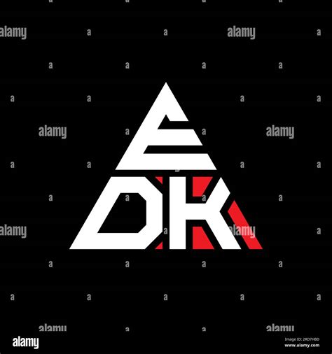Edk Triangle Letter Logo Design With Triangle Shape Edk Triangle Logo