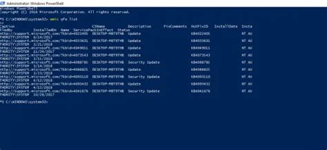 Check Windows Update History Using Powershell Or Cmd