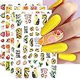 JMEOWIO Nagelsticker Sommer Frucht 9 Blatt Nail Art Sticker