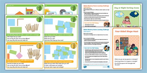 👉 Challenges To Support White Rose Maths Shapes With 4 Sides