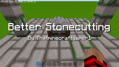 Better Stonecutting Minecraft Data Pack
