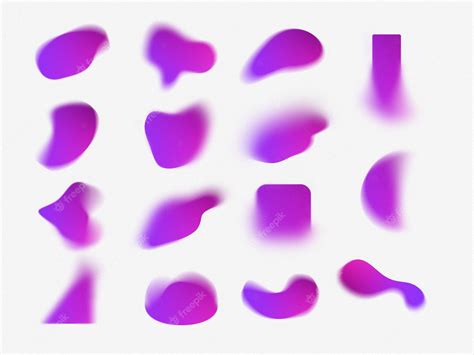 Premium Psd Grainy Mesh Gradient Blob Shapes