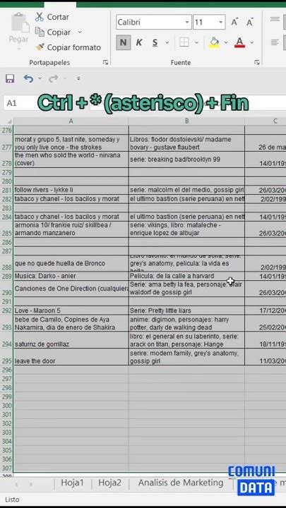 Hack De Excel Data Excelfacil Exceltips Excelbasico Excelavanzado