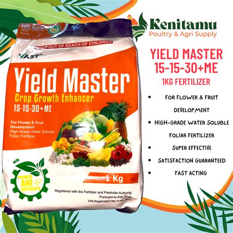 Yield Master 15 15 30me 1kg Fertilizer By Vast For Plant Care And