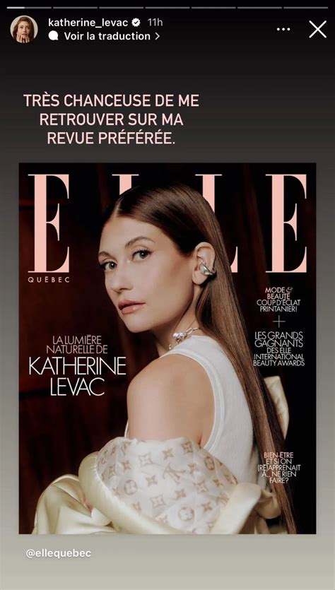 Katherine Levac Fait La Couverture Dun Magazine Très Populaire