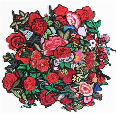 Amazon 60pcs Random Assorted Styles Embroidered Patches Sew On
