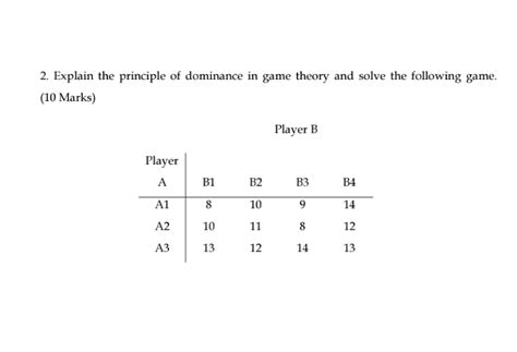 2 Explain The Principle Of Dominance In Game StudyX