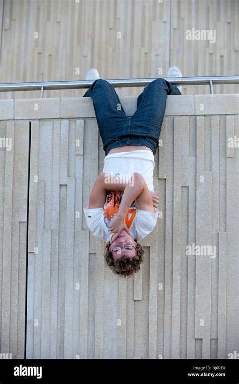 Man Hanging Upside Down High Resolution Stock Photography And Images