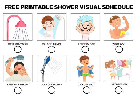 Visual Schedule For Showering