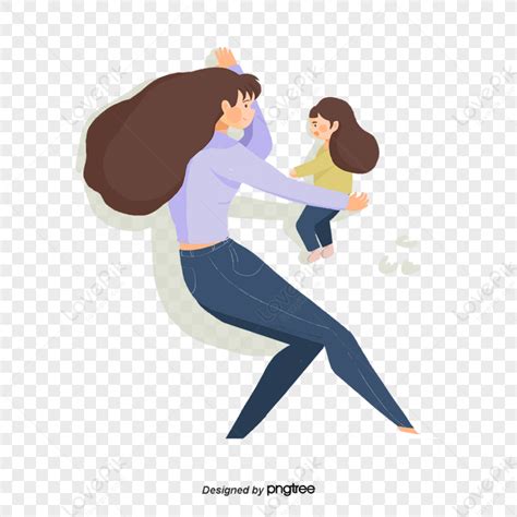 어머니날 화보 엄마 아이 일러스트아가모성애삽화 Png 일러스트 무료 다운로드 Lovepik