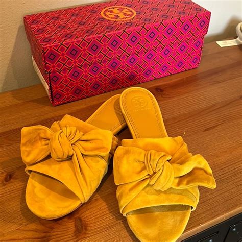 Tory Burch Shoes Tory Burch Annabelle Bow Slide Dusty Cassia Size 8