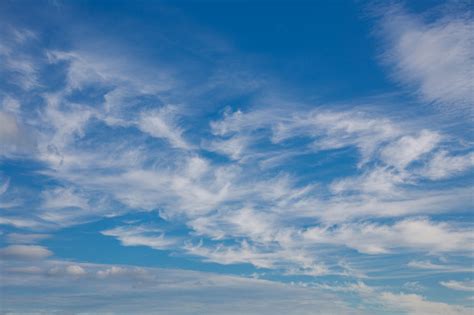 여름 저녁에 푸른 하늘에 흰색과 분홍색 서러스 구름 배경 0명에 대한 스톡 사진 및 기타 이미지 0명 경관 계절 Istock