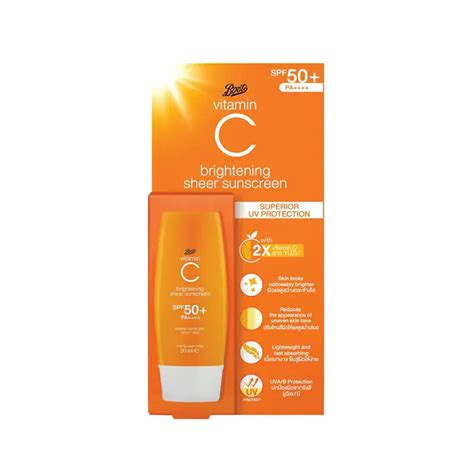 Boots Vitamin C Brightening Sheer Sunscreen Spf50 Pa Belasea