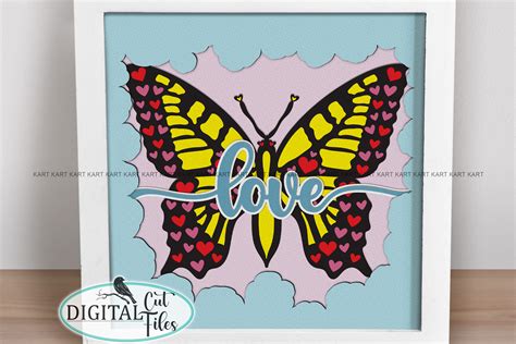 Valentines Love Shadow Box Svg Cut File · Creative Fabrica