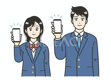 ブレザーの学生服のイラスト1イラスト No 23590078／無料イラストフリー素材なら「イラストac」
