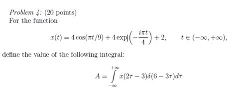 Solved Problem 4 20 Points For The Function Chegg Com