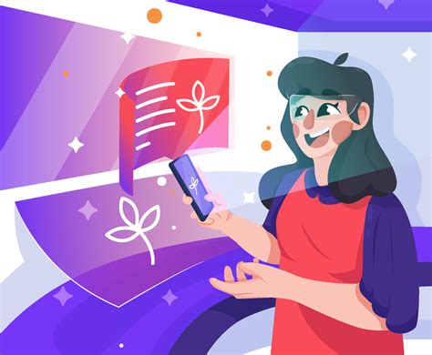 Cute Female Explore With Augmented Reality