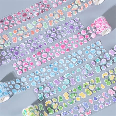 드림 버블 장식 접착 테이프 5cm X 3m 마스킹 와시 테이프 Diy 스크랩북 스티커 라벨 문구류 Aliexpress
