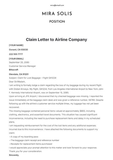 Free Late Insurance Claim Letter Template To Edit Online