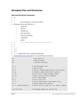 Linux Fundamentals Commands Pdf