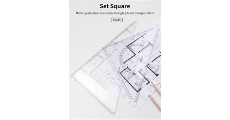 Triangle Ruler Set Deli 45cm · Stationery
