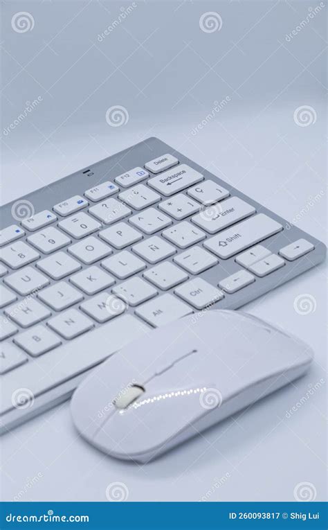 White Keyboard And Mouse With White Background 9 Stock Image Image Of