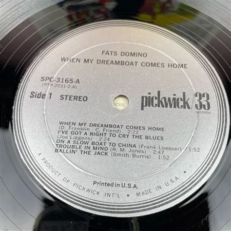 Fats Domino When My Dreamboat Comes Home Vinyl Record Music