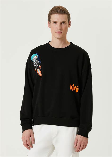 King Naked Spaceboy Siyah Sweatshirt Siyah