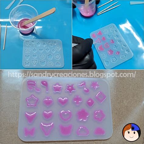 SanDryCreaciones Piezas De Resina Epoxi Y UV En Color Rosa