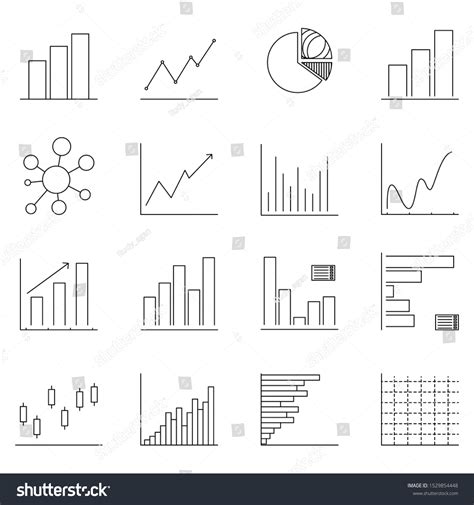 Set Icon Chart Graphic Vector Arrow Stock Vector Royalty Free Shutterstock