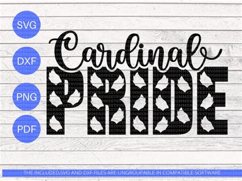Cardinal Pride Svg Cardinals Team Spirit Svg Pride Shirt Etsy