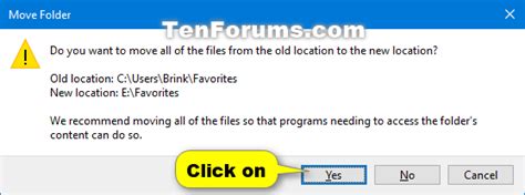Move Location Of Favorites Folder In Windows Tutorials