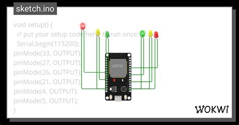 Traffic Signal Copy Wokwi Esp32 Stm32 Arduino Simulator