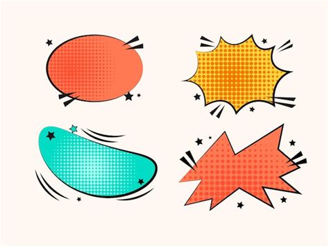 Des Bulles De Discours Comiques Dans Le Style Pop Art Avec Une Bombe
