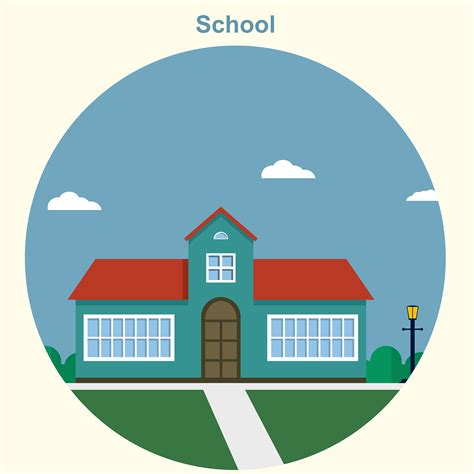 School Building Vector Png