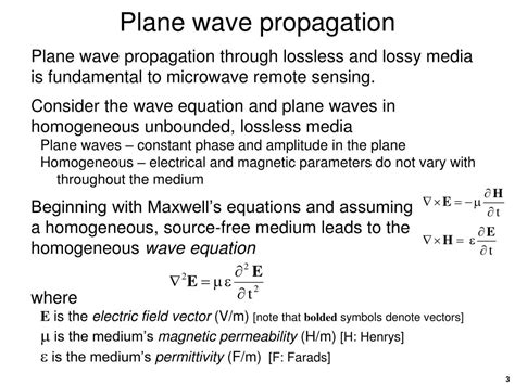 Ppt Em Theory And Its Application To Microwave Remote Sensing