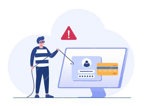 premium vector database security phishing hacker attack concept