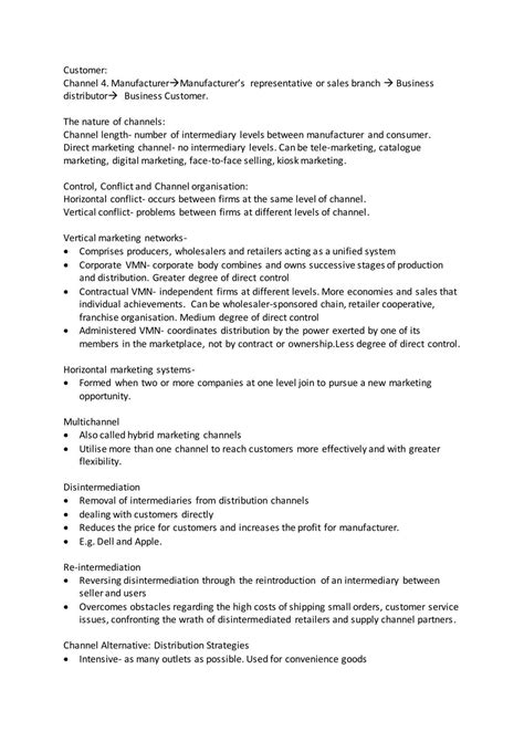 Marketing Fundamentals Summary Notes Mark1012 Marketing