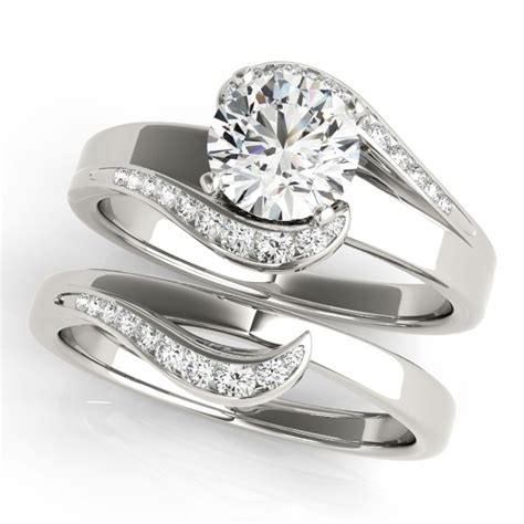 Semi Halo Bypass Engagement Ring Custom Jewelry Custom~