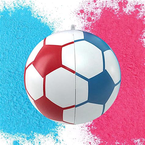 Gender Reveal Soccer Ball Blue And Pink Powder Kit Non Transparent Gender Reveal Party