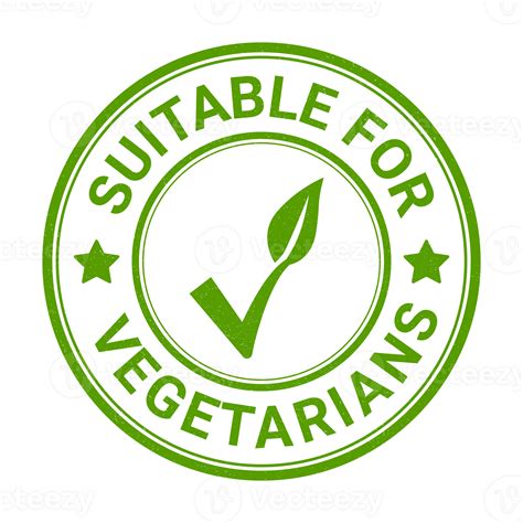 Suitable For Vegetarians Rubber Stamp Leaf Badge Sticker Emblem