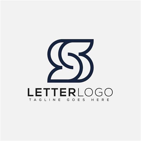 Ss 로고 디자인 템플릿 벡터 그래픽 브랜딩 요소 프리미엄 벡터