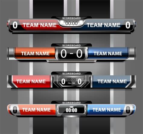 Scoreboard And Lower Third Lower Third Versus Score PNG And Vector