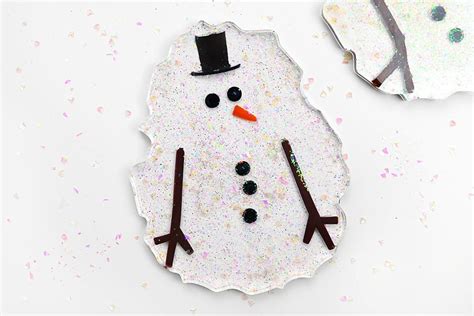 Resin Snowman Coasters Fun Melted Snowman Resin Craft