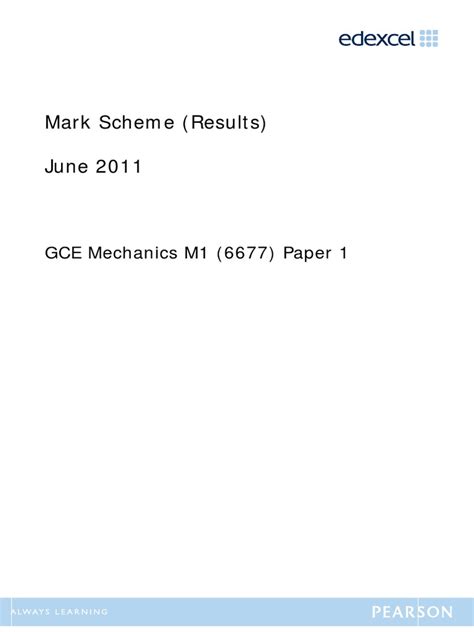 June 2011 Ms M1 Edexcel Pdf Educational Assessment And Evaluation