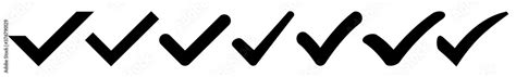 Check Mark Icon Black Checkmark Illustration Tick Symbol Voting Logo Approved Sign