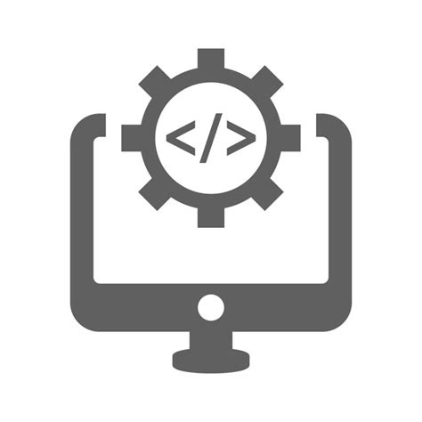 premium vector development website code icon gray vector graphics