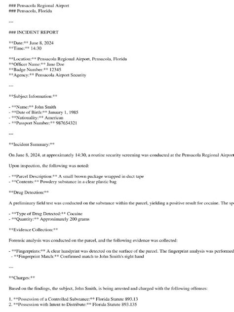 Statement Of Arrest Pdf